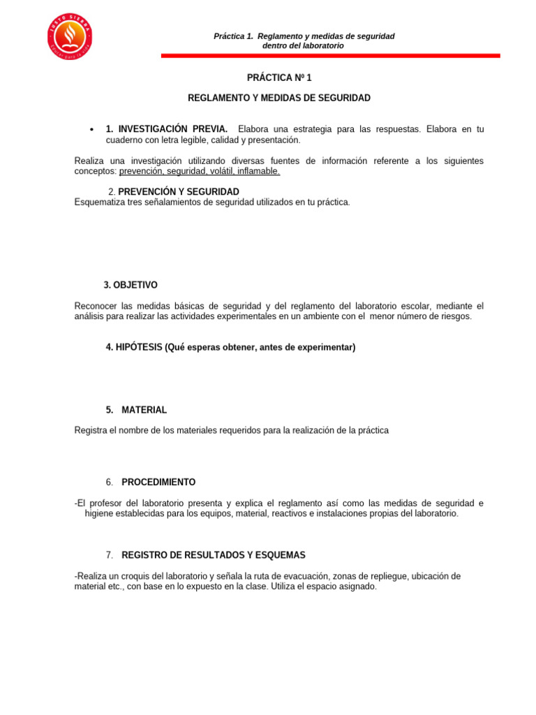 Práctica-1. Reglamento | PDF