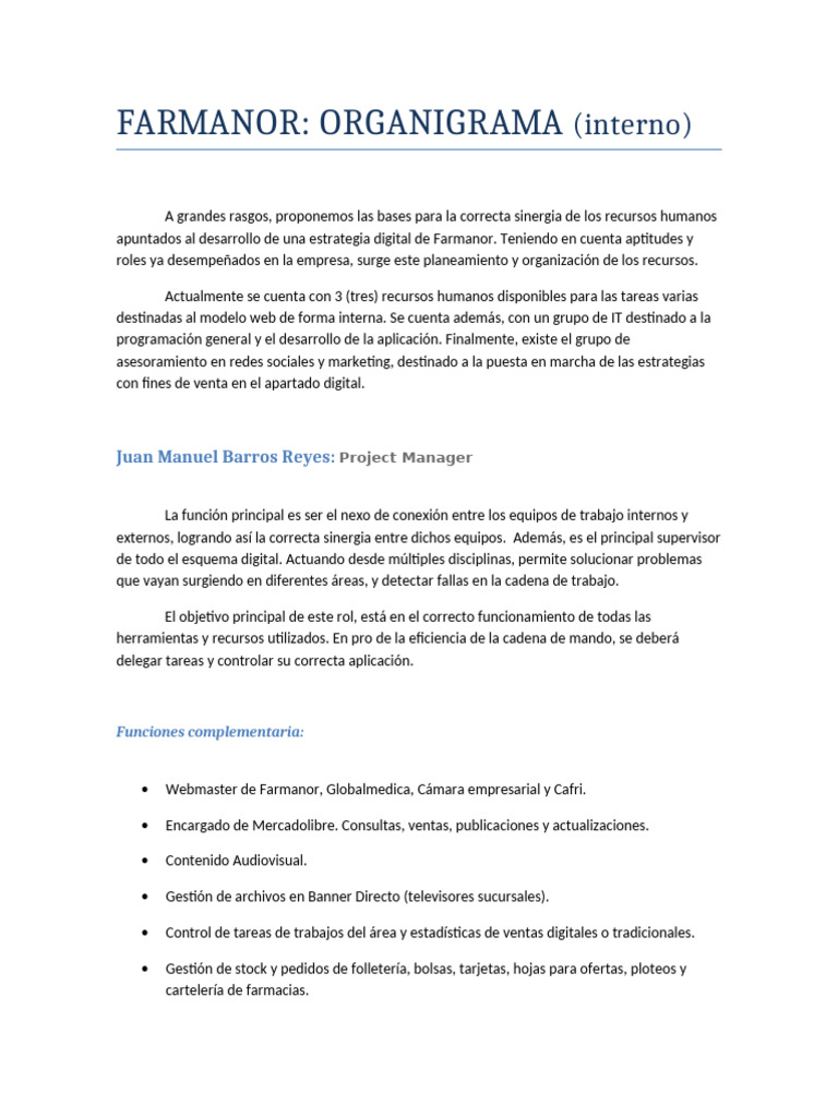 Farmanor: Estrategia Digital Interna | PDF | Diseño | Red mundial