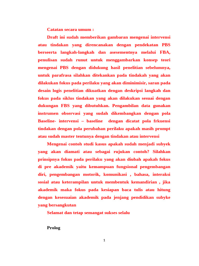 Draf Rumusan SW-PBS_review | PDF