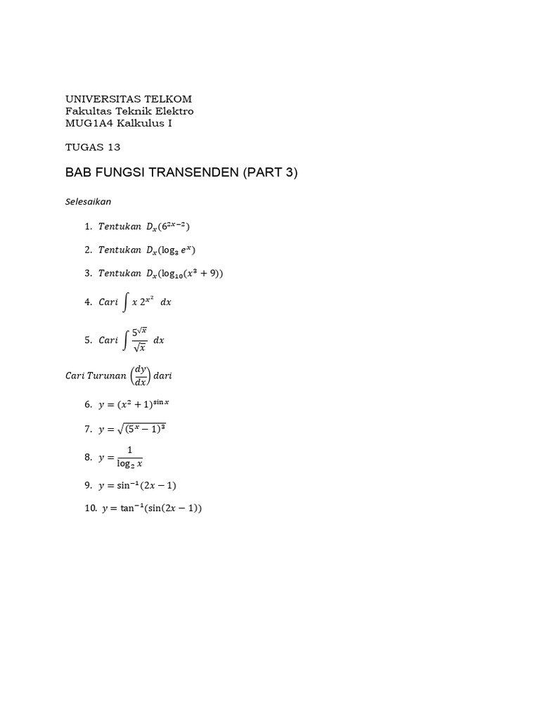 TUGAS13 KALKULUS | PDF