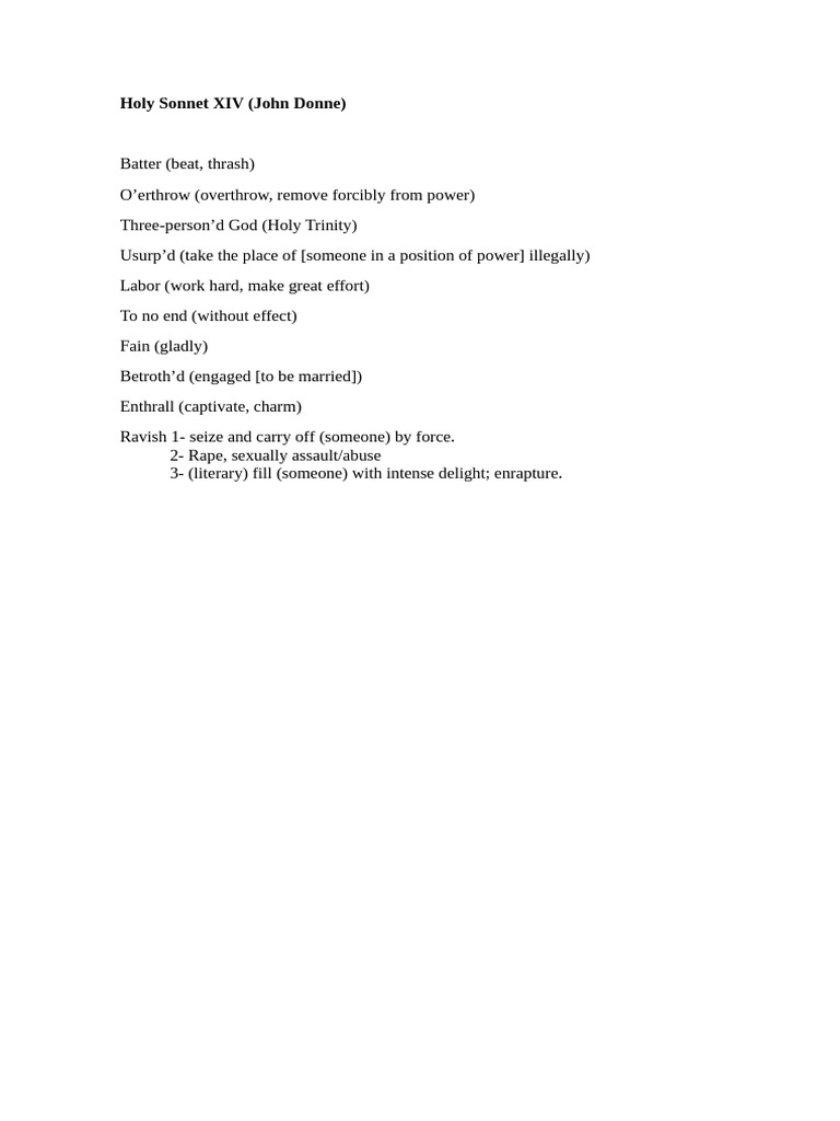 Ficha para Batter My Heart | PDF