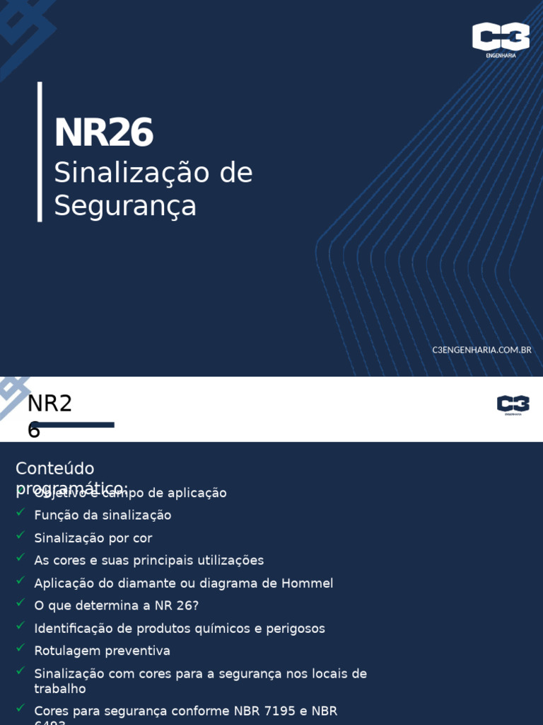 Cores e Sinalização na NR 26 | PDF | Química