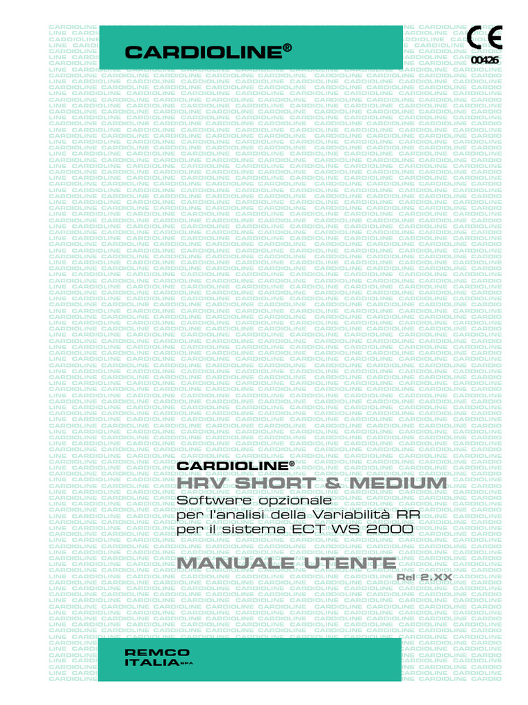 Cardioline HRVS User Manual IT | PDF