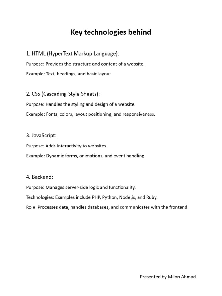 Key Technologies Behind | PDF