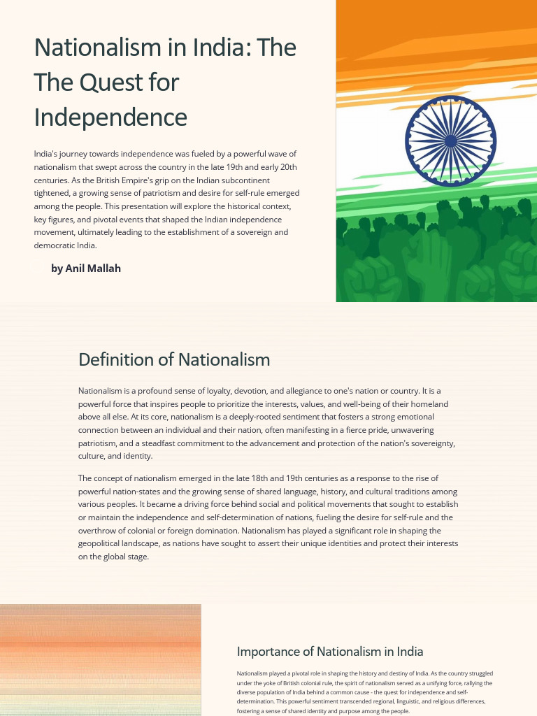 Nationalism in India The Quest For Independence | PDF | Nationalism ...