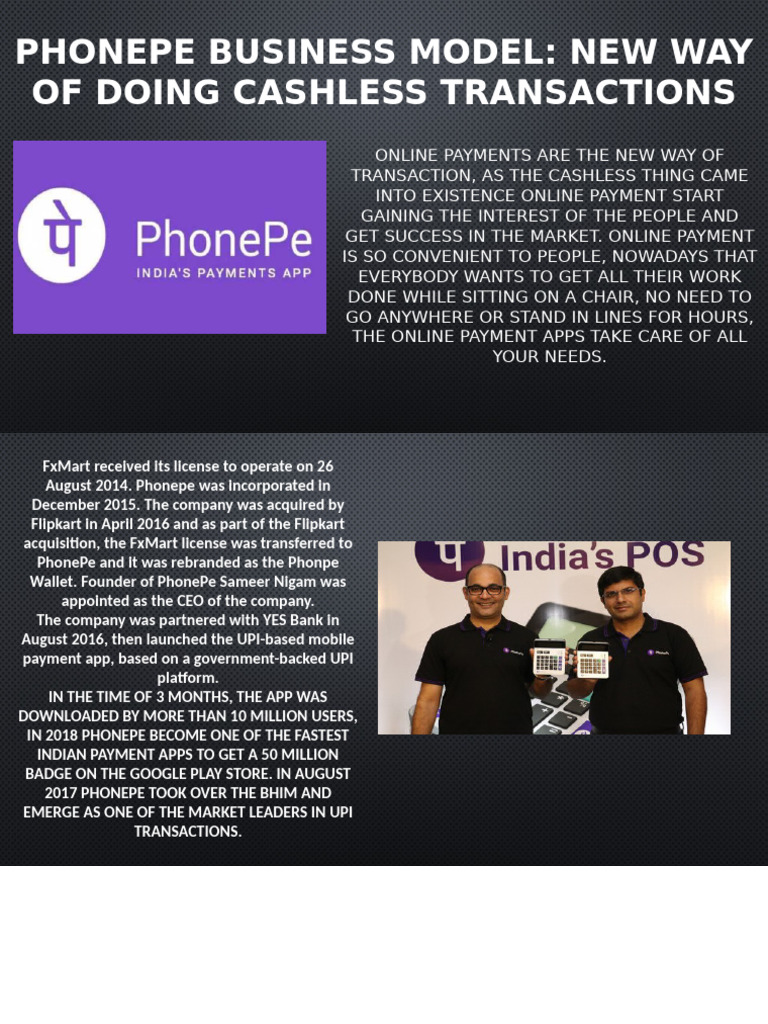 PhonePe Business Model N.9624299.powerpoint | PDF