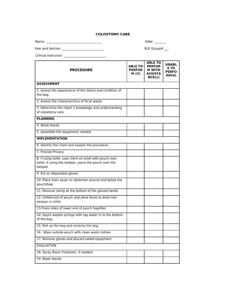 COLOSTOMY-CARE | PDF