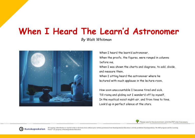 When I Heard The Learn'd Astronomer | PDF