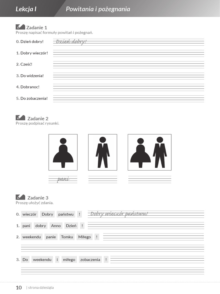 Polski-na-dobry-start-ćwiczenia Lekcja 2 | PDF
