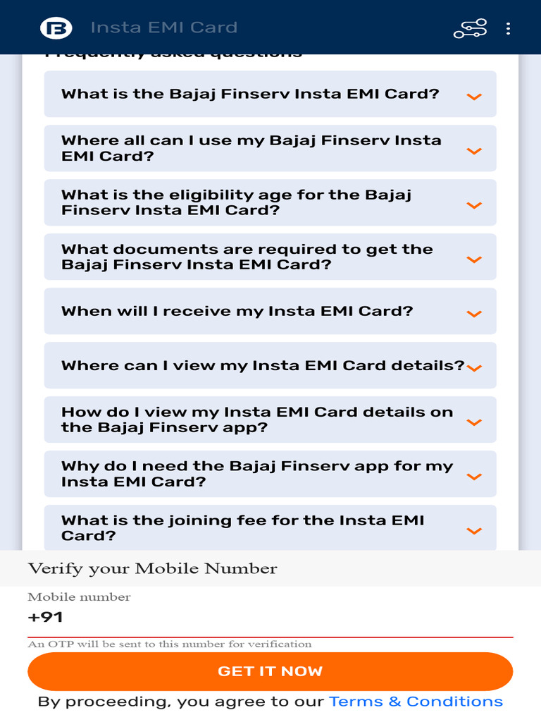 Insta EMI Card | PDF