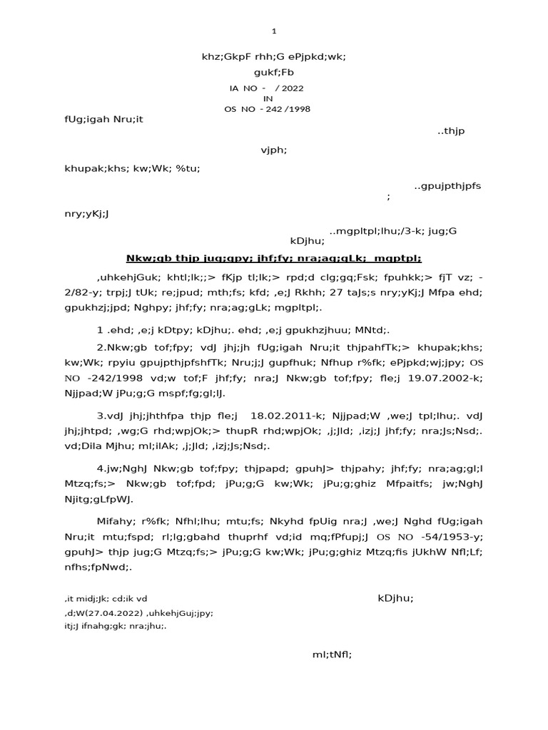 Govind Anna Copy Application Petition | PDF