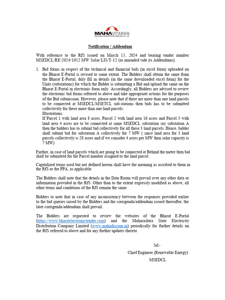 Addendum_LIS_20.07.2024 | PDF | Power (Physics) | Sustainable Energy