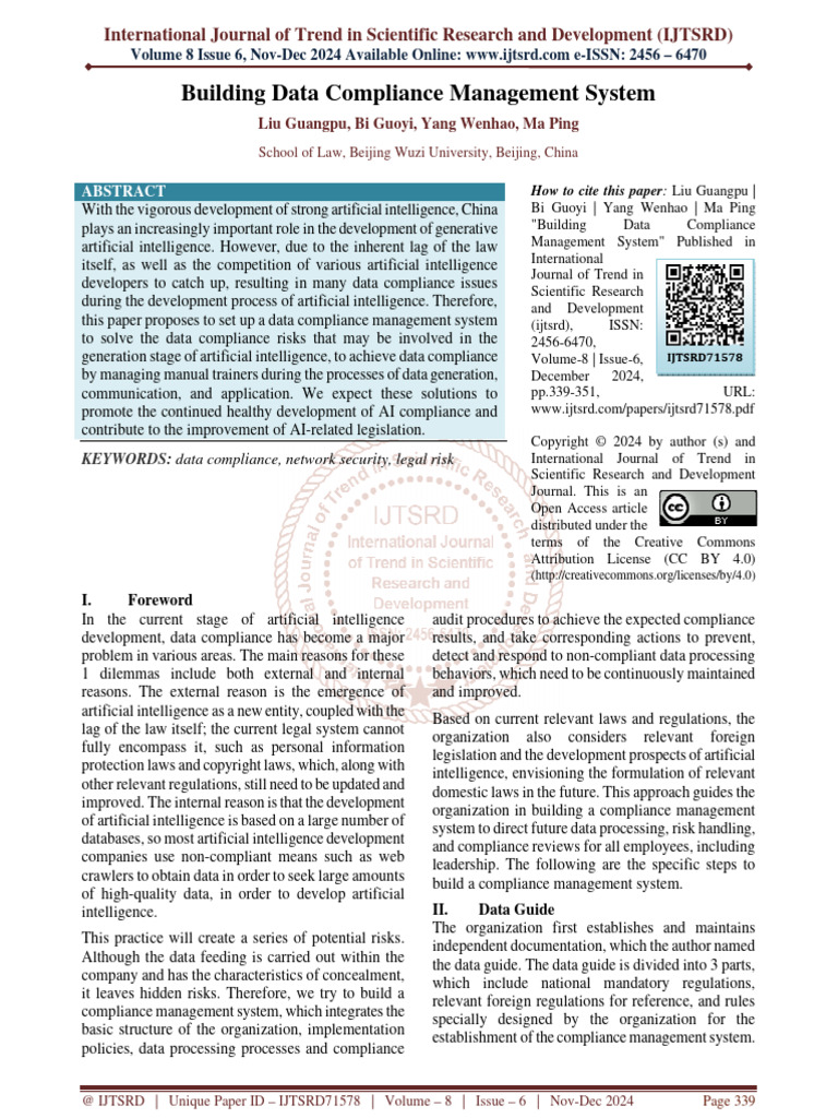 Building Data Compliance Management System | PDF | Computer Security ...