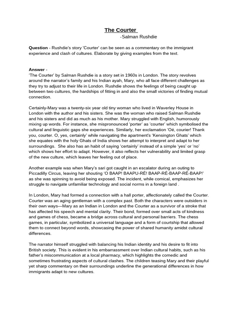 The Courter by Salman Rushdie | PDF