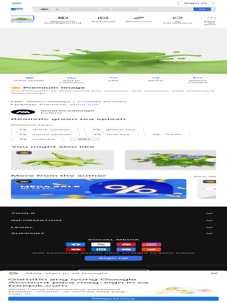 Premium PSD Realistic Green Tea Splash | PDF