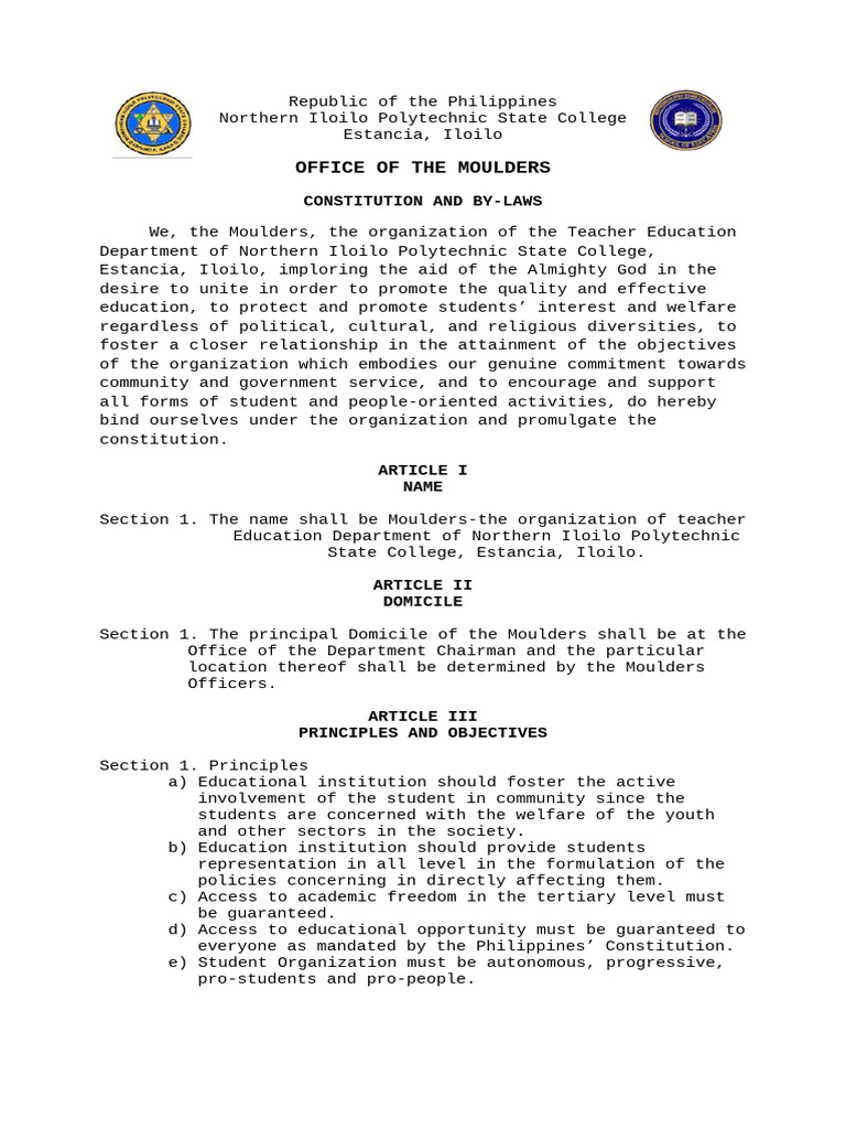 Constitution and by Laws 2 | PDF | Committee | Quorum