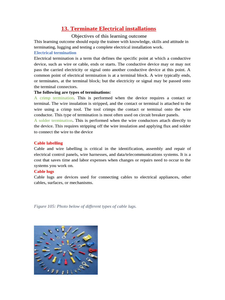 Electrical Termination Guide | PDF | Electrical Connector | Electrical ...