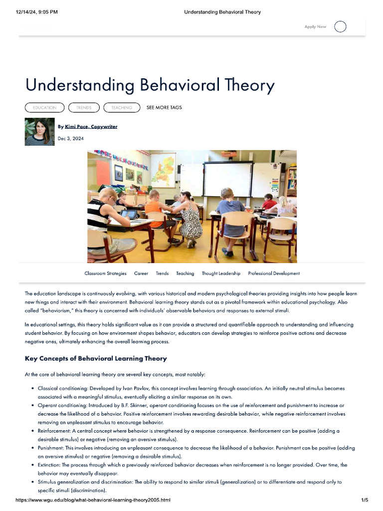 Behavioral Theory ..... B.ED Notes | PDF