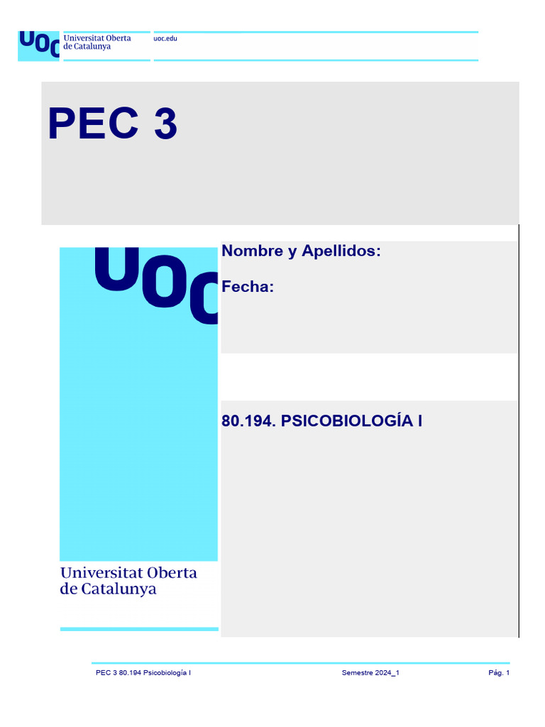 PEC Psicobiología UOC | PDF | Monogamia | Proteínas