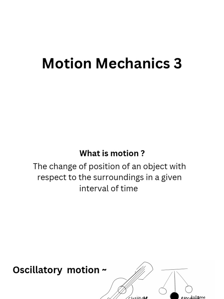 Understanding Types of Motion Mechanics | PDF