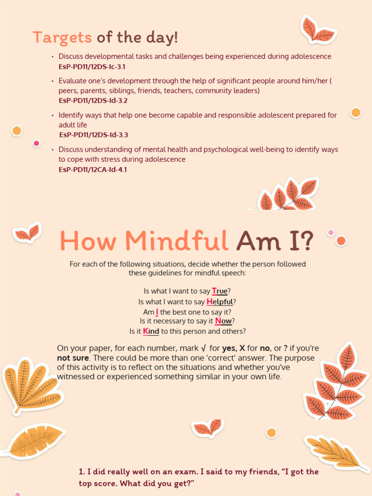 Adolescent Development and Mindfulness Guide | PDF | Behavioural ...