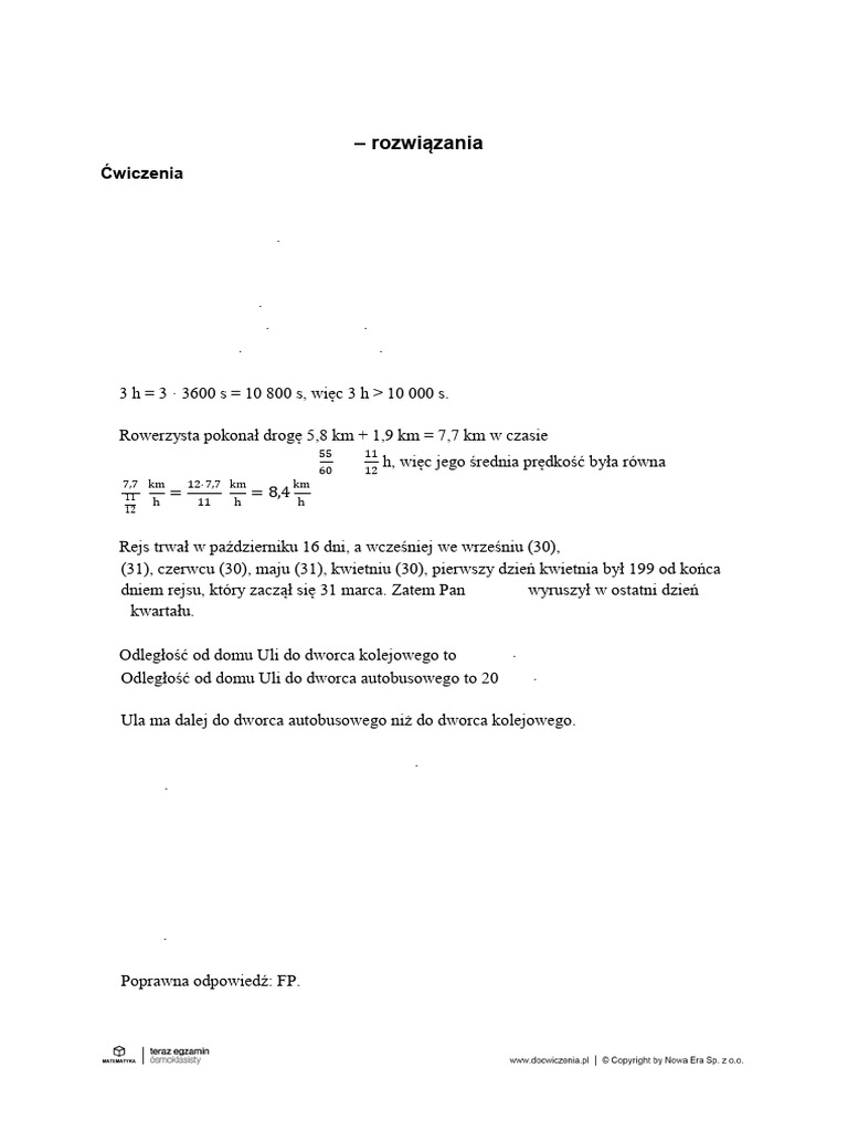1.4. Obliczenia Praktyczne - Rozwiazania | PDF
