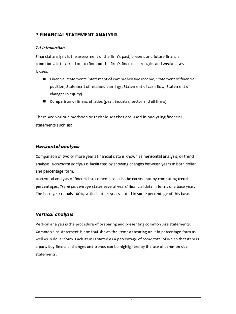 Chapter 7 - Financial Statement Analysis | PDF | Equity (Finance) | Dividend