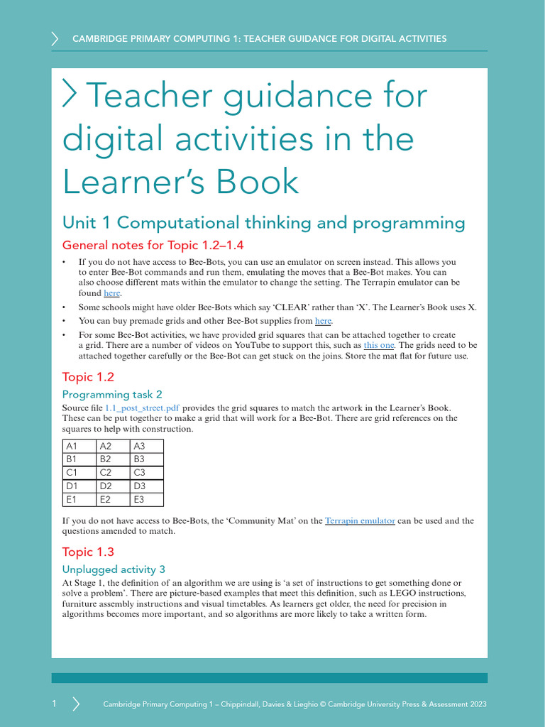 Prim Comp Tr1 Teacher Guidance | PDF | Mobile App | Computer Keyboard