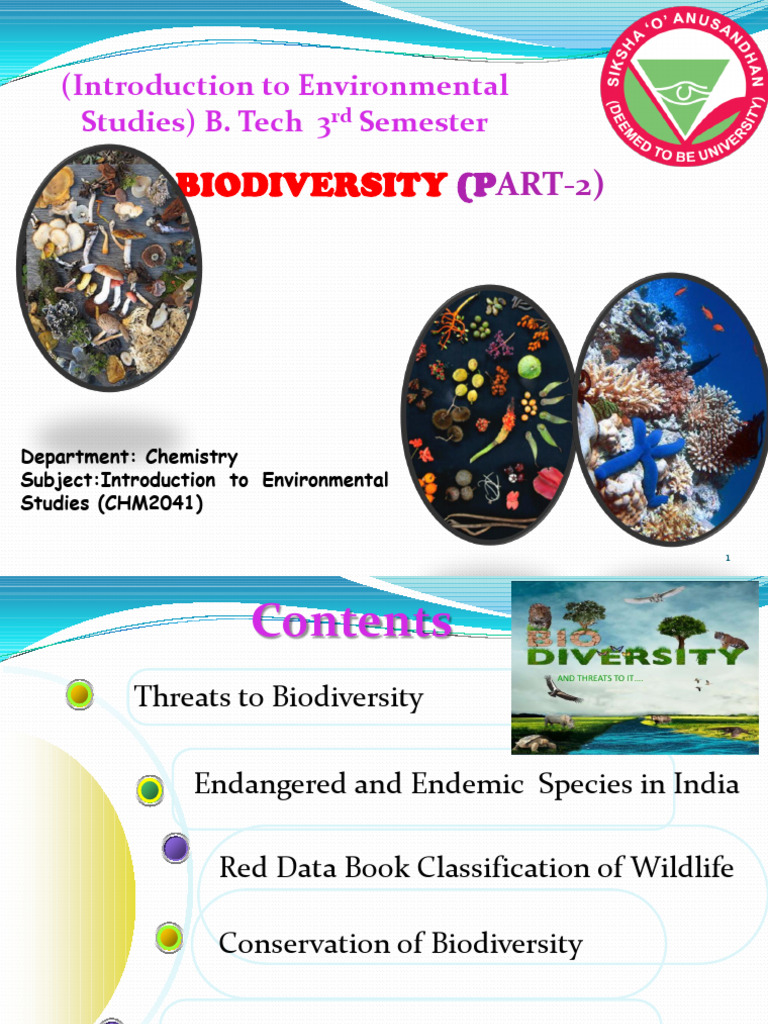 Biodiversity Threats and Conservation in India | PDF | Endangered ...