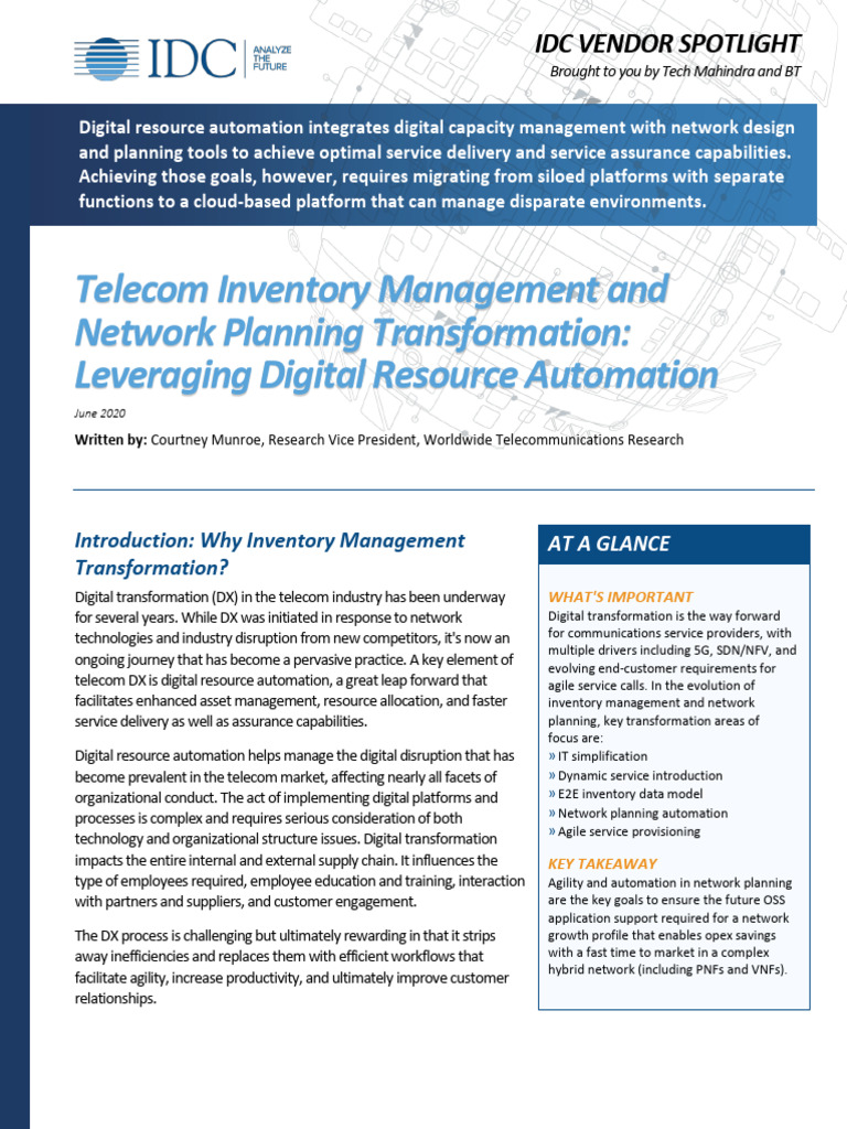 Telecom Inventory Management Transformation | PDF | Computer Network ...