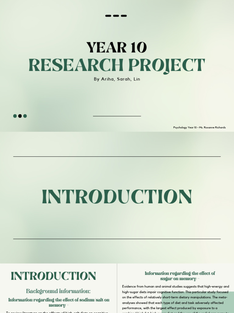 Year 10 Research Task | PDF | Experiment | Sampling (Statistics)