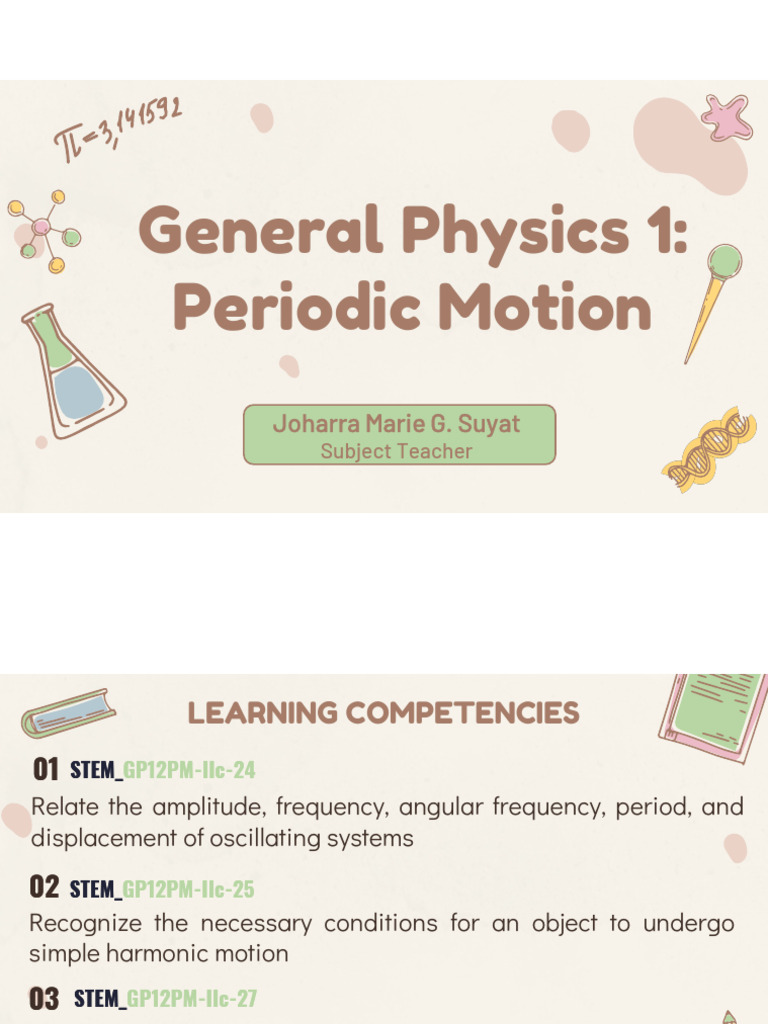 Understanding Periodic Motion and SHM | PDF | Oscillation | Mechanical ...