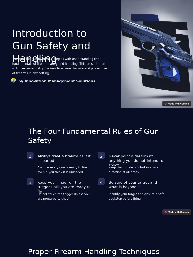 Gun Safety and Handling Essentials | PDF | Situation Awareness | Safety
