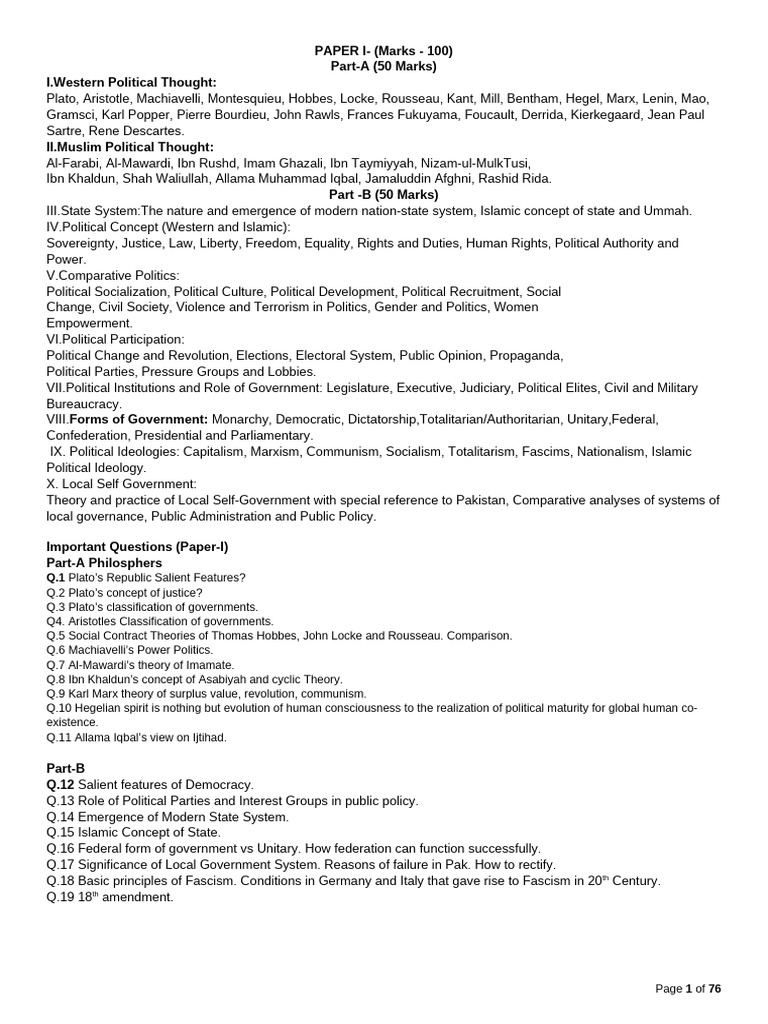 Pol Sci - Notes - Paper I | PDF | Justice | Crime & Violence