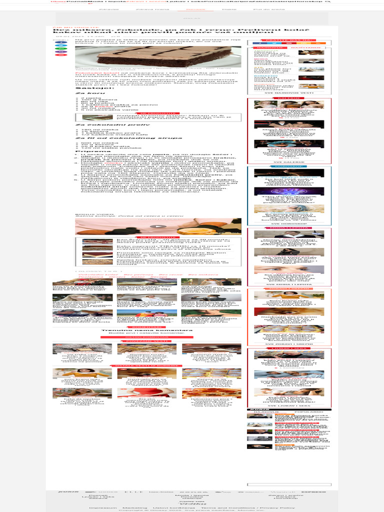 Preliveni Čokoladni Kolač Bez Miksera I Rerne (RECEPT) | PDF