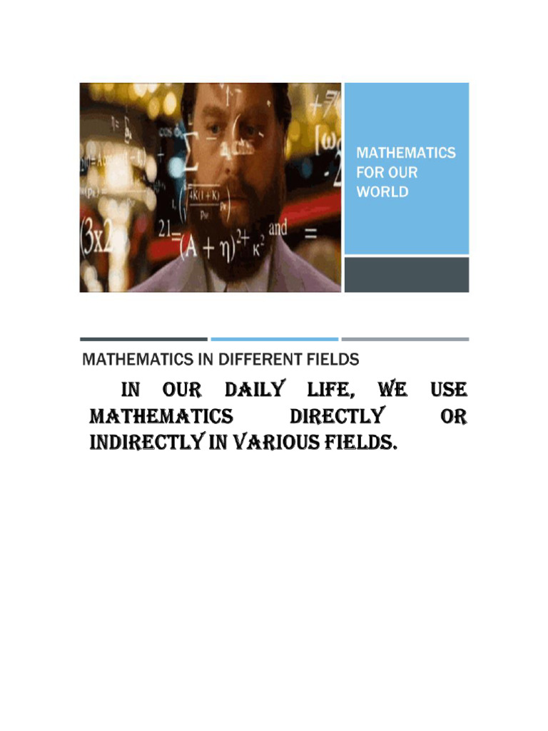 Mathematics For Our World | PDF