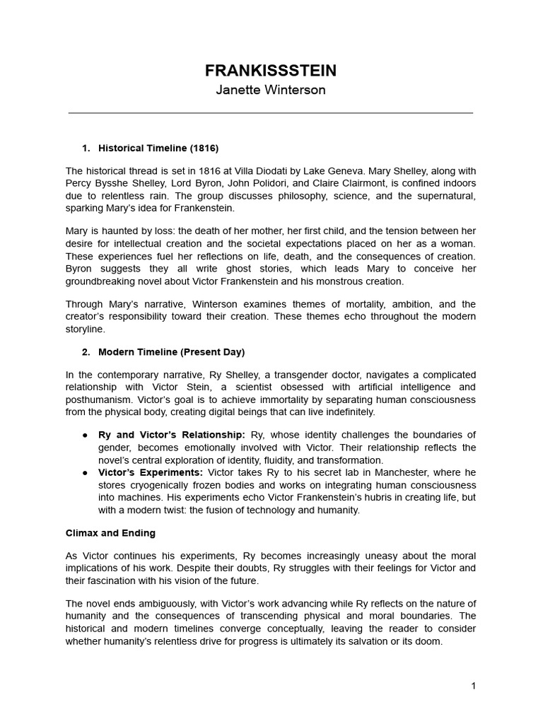 Frank Is Stein | PDF | Frankenstein | Mary Shelley