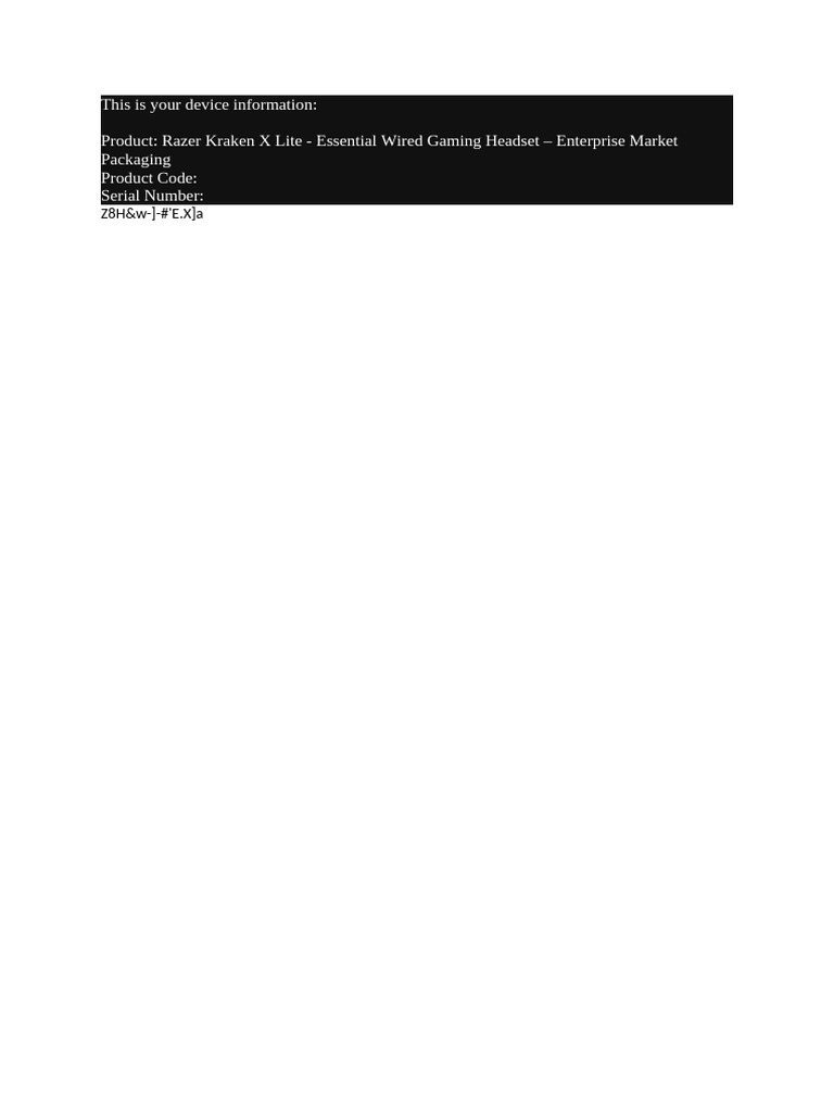 This Is Your Device Information | PDF