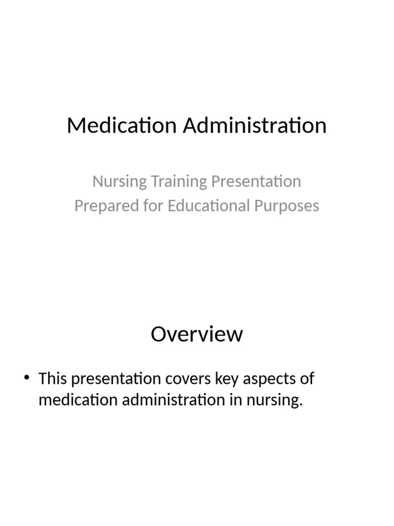 Medication Administration | PDF