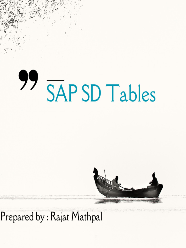 SAP SD Important Tables for SD consultants | PDF | Invoice | Data