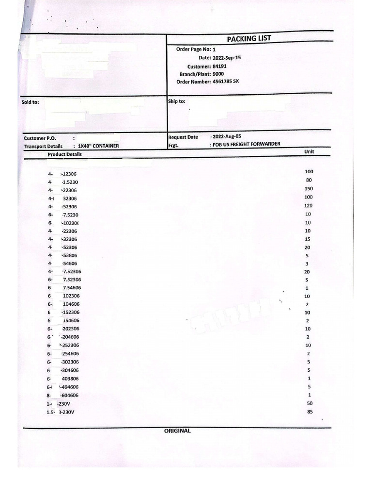 Attachment 14 (Commercial Invoice (Packing List, If Applicable) ) | PDF