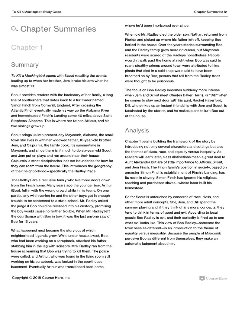Chapter Wise Summary - TKMB | PDF