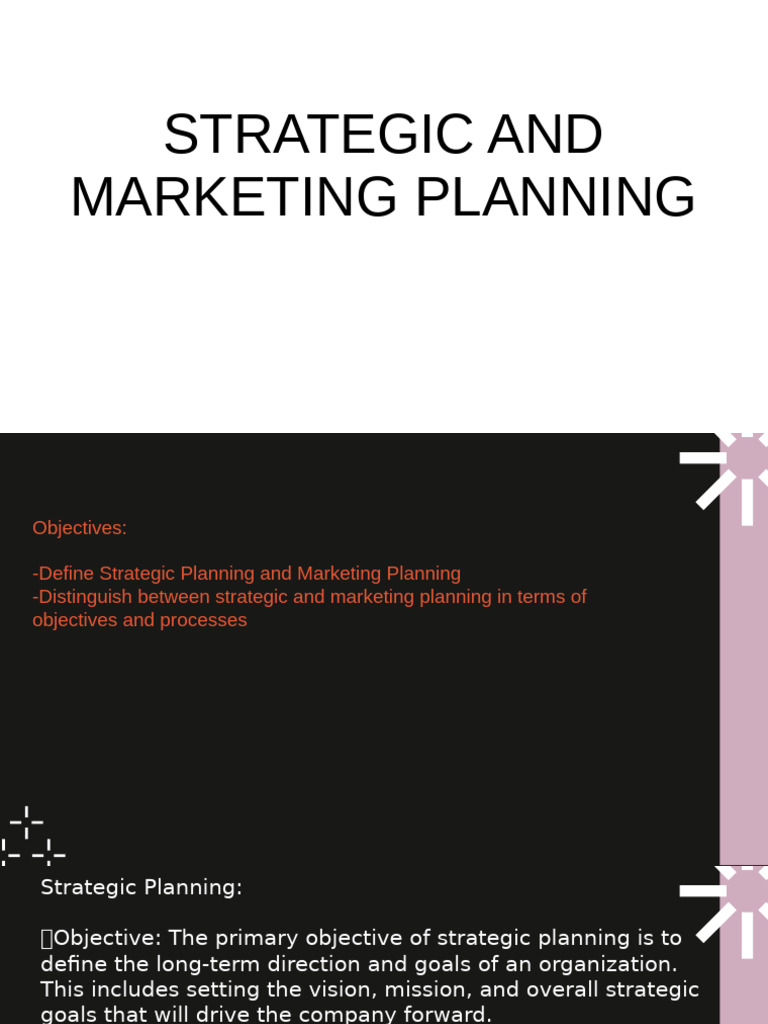 Strategic and Marketing Plan | PDF | Marketing | Strategic Planning
