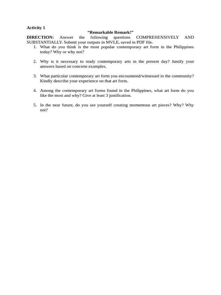 Remarkable Remark | PDF