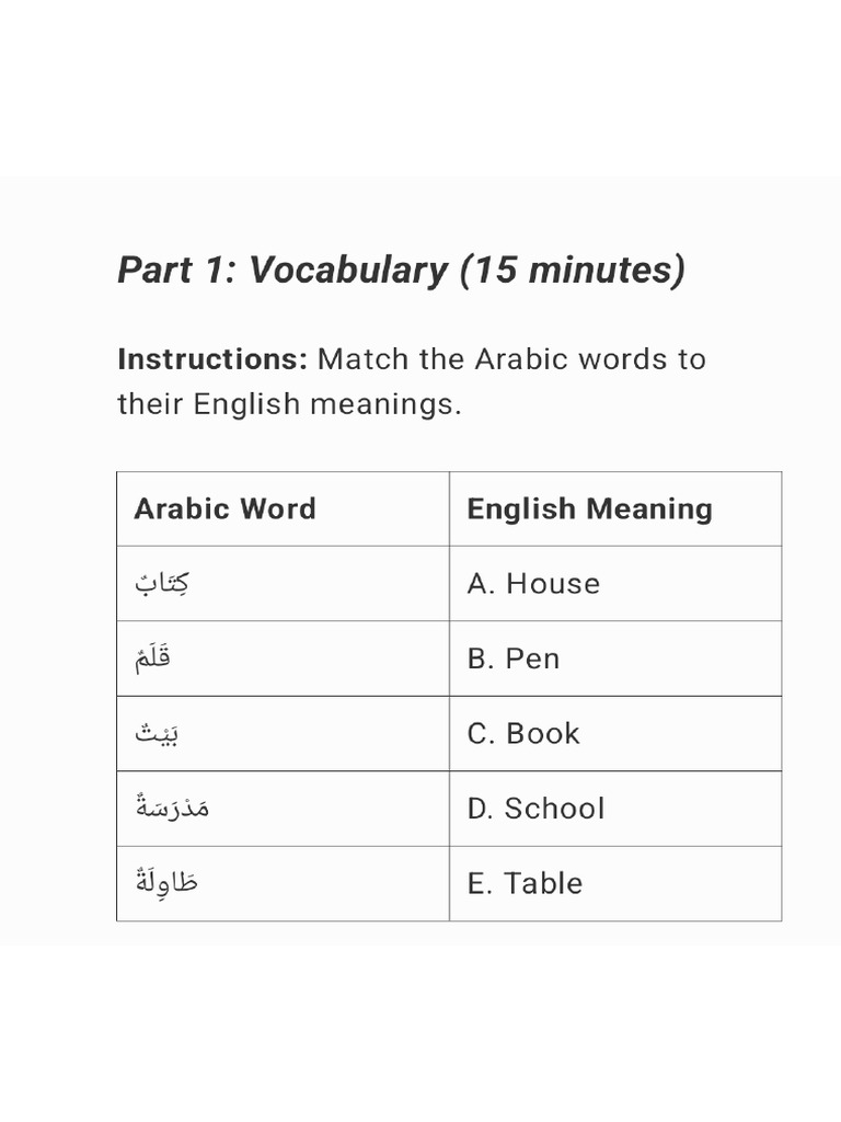 Assignment Arabic 3 Basic | PDF