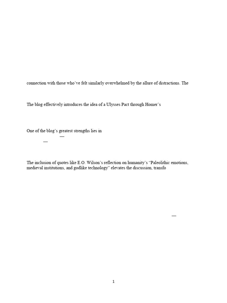Critical Review of Ulyses Pact Blog | PDF | Disciplines | Ulysses (Novel)