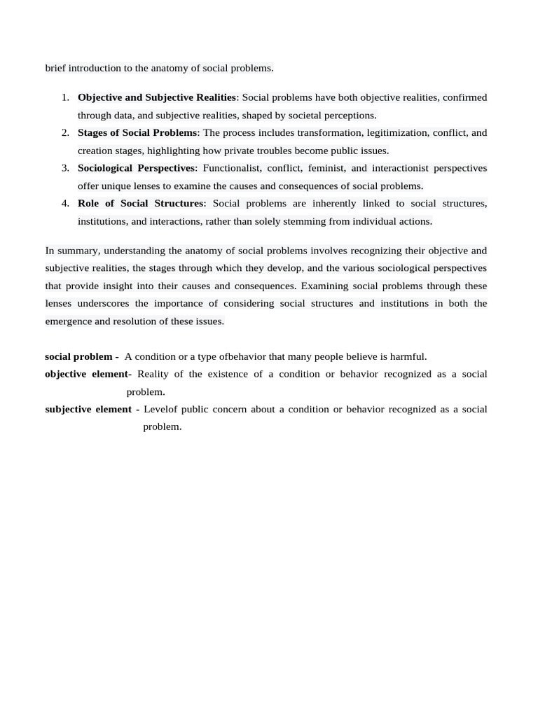 Understanding Social Problems | PDF