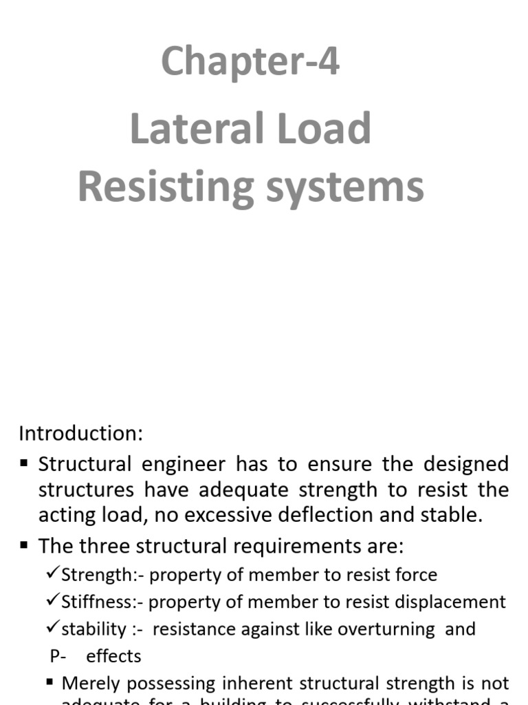 4-Lateral Load Resistance System | PDF | Strength Of Materials | Beam ...