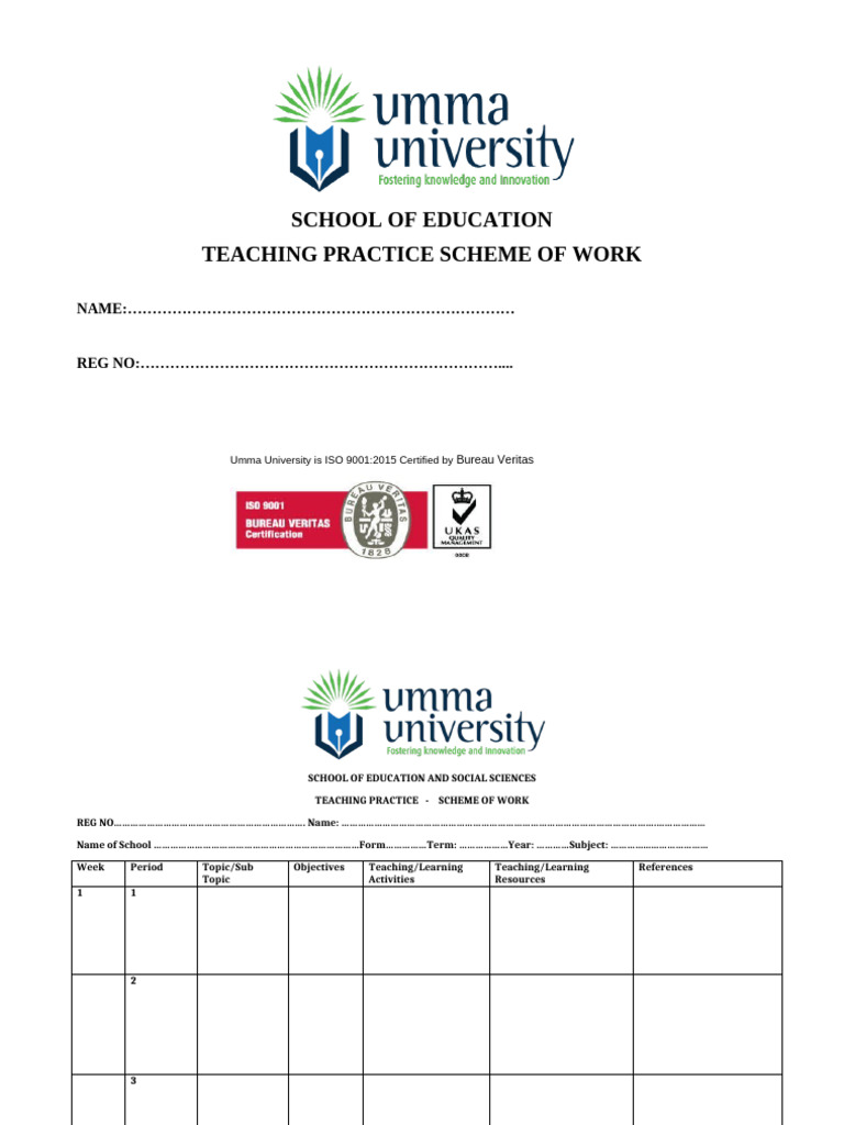 TPF Scheme of Work | PDF
