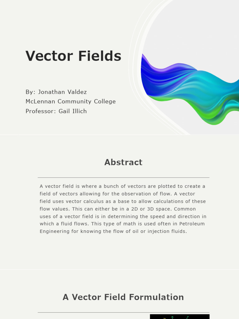 Jonathan Valdez Vector Fields | PDF | Euclidean Vector | Applied Mathematics